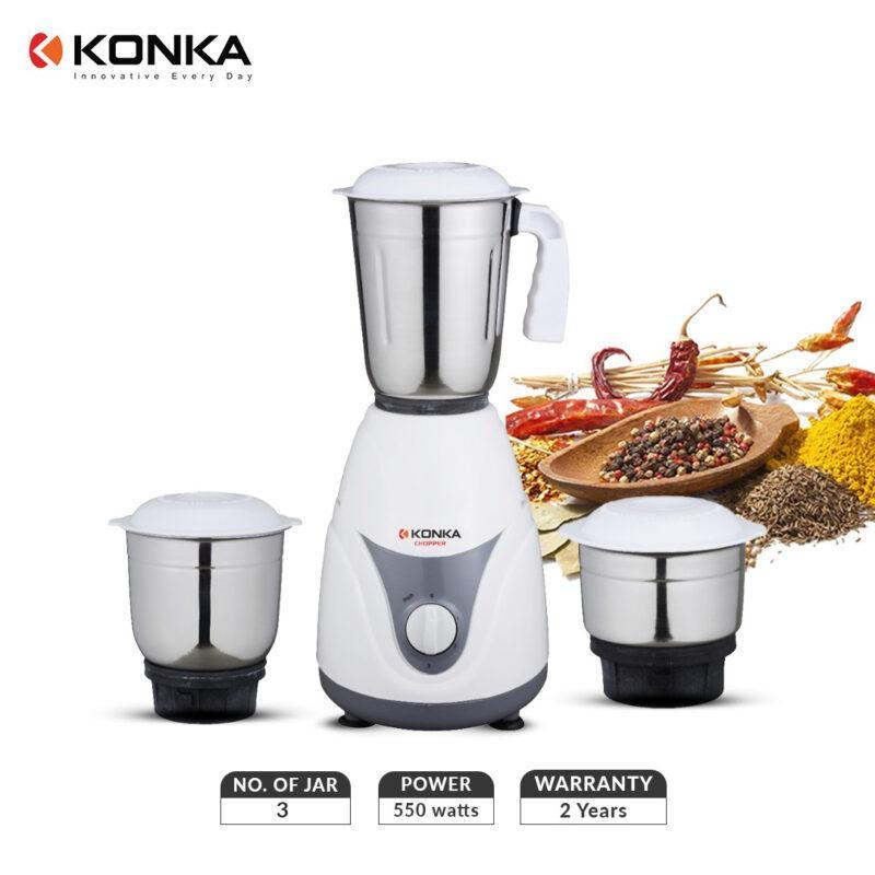 Konka Chopper Mixer Grinder 550W 3 Jar | Sukumart - Online Shopping In ...